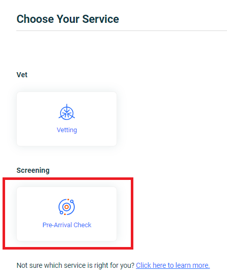 How to request Pre-Arrival Check in Vessel Page